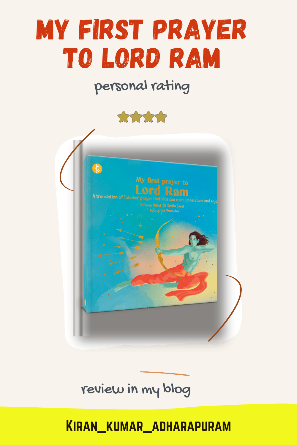 Book Review: 'My first prayer to Lord Ram' By "Chitwan Mittal & Sarita ...